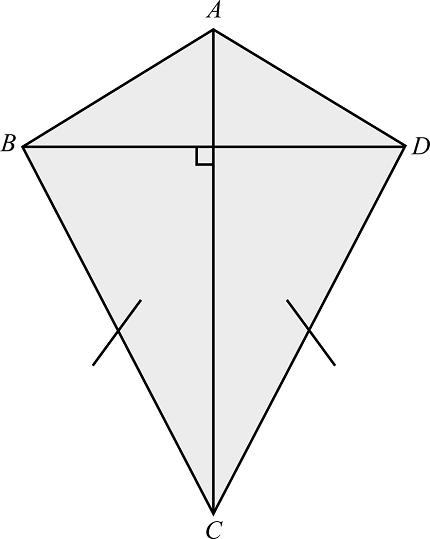 The figure shows quadrilateral ABCD. The two diagonals of ABCD, BD and ...