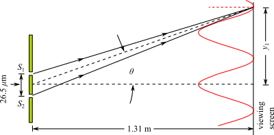 A light source emits visible light of two wavelengths, 435 nm, and 529 ...