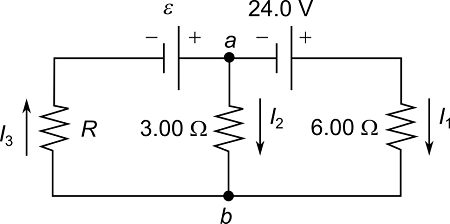 In the circuit of the figure below, the current I1 = 3.90 A, the values ...