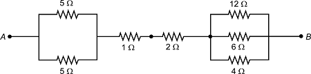 Consider the resistor network connecting points A and B in the figure ...