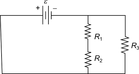 The circuit below shows a battery of voltage 5 volts connected with R1 ...
