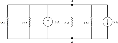 Consider the circuit below. Find the voltage across a 10-ohms resistor ...