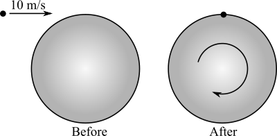Shown below is a small particle of mass 19 g that is moving at a speed ...
