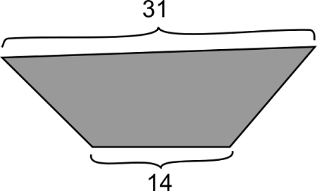 A brick patio has the approximate shape of a trapezoid (see figure ...