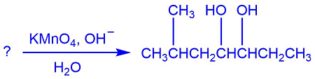 Suggest a structure for alkene that give the reaction product below ...