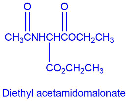 Amino acids can be prepared by reaction of alkyl halides with diethyl ...