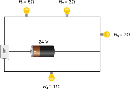 Consider the following circuit: Find the power dissipates by each ...