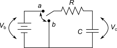Consider the RC circuit in the figure below. The switch was at position ...