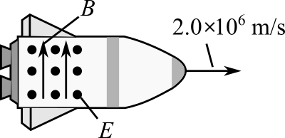 A rocket zooms past the earth at v = 2.0 x 10^6 m/s. Scientists on the ...