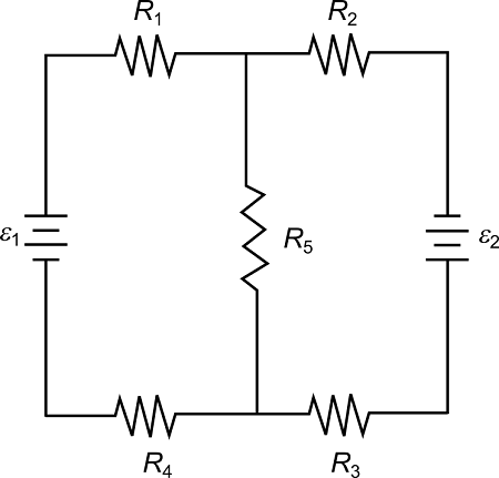 Determine the current flowing through each resistor if R1 = 100 ohms ...