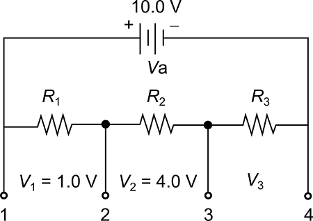 For assembling the voltage divider shown below, two of each of the ...