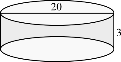 Solve for the surface area of the cylinder below. | Homework.Study.com