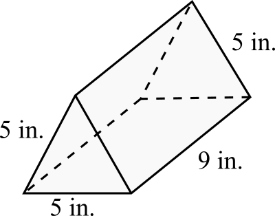 Find the volume of the given prism. Round to the nearest tenth ...