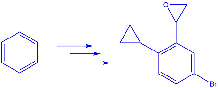 Determine a reasonable synthesis for the depicted compound starting ...