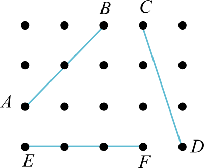 What is the slope of each segment? overline AB overline CD overline EF ...