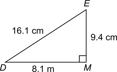 Find angle E from the given triangle. | Homework.Study.com