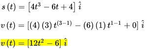 Consider deriving the third equation (v(t)) from the first equation (s ...