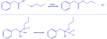 Complete the Fischer Esterification reaction mechanism shown below by ...