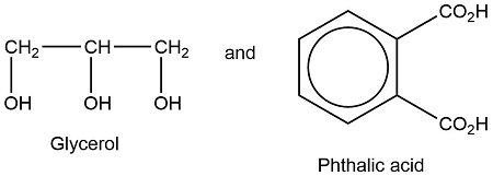 How can highly crosslinked polyesters be produced using glycerol and what is the structure of ...