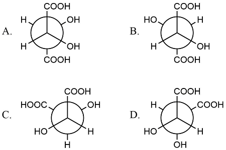 The following are four Newman projection formulas for tartaric acid ...