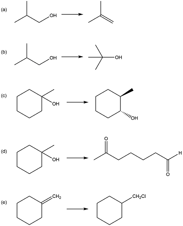 Show how to bring about the following conversions. For any conversion ...