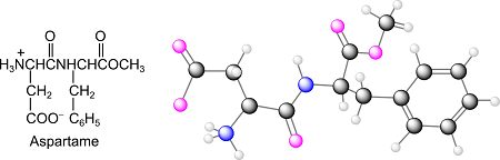 The following images are a structural formula and a ball-and-stick ...