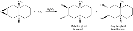 Acid-catalyzed hydrolysis of the following epoxide gives a trans diol ...