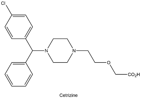 Cetrizine is chiral. Like many chiral drugs, one enantiomer of ...