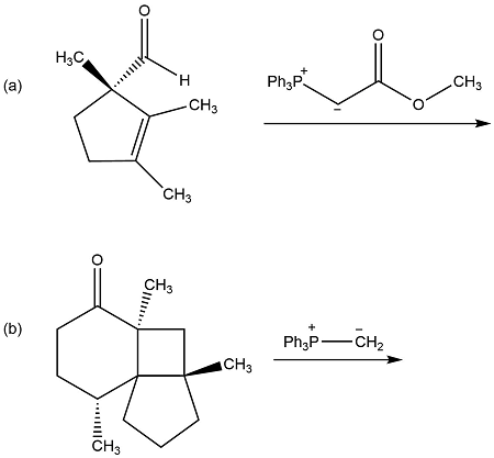 Complete the Wittig reactions given below. | Homework.Study.com