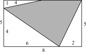 In the given diagram, what is the area of the shaded section ...