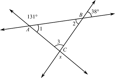 Find the measure angle x. | Homework.Study.com
