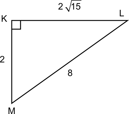 Write the ratios for sin M, cos M, and tan M. Give the exact value and ...