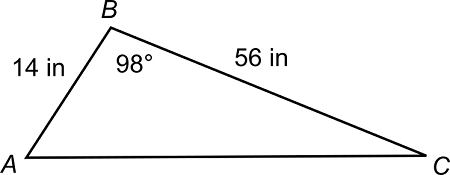 Find the length of the missing side b, rounded to the nearest whole ...