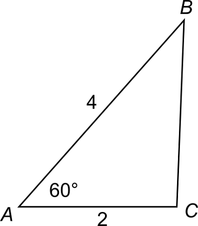 Find the length of side a. A. 4 square root 3 B. 2 square root 3 C. 2 ...