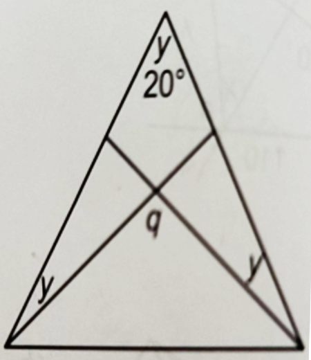 What is the measure (in ^o) of angle of q? measuredangle q = _______^o ...