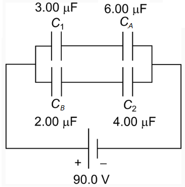 Consider the system of capacitors shown in the figure below. Find the ...