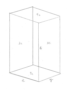 Design a rectangular milk carton which can hold 192 cubic cm of milk ...