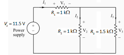 For the circuit shown below, calculate the voltage drop V1. | Homework ...
