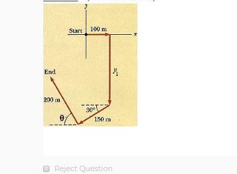 A person going for a walk follows the path shown in the figure, where ...