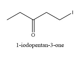Draw a 3-oxygen iodide with five carbons. | Homework.Study.com