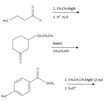 Complete each of the following three reactions: | Homework.Study.com
