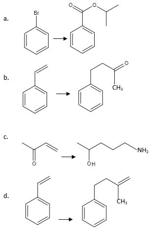 Suggest a synthesis for each of the compounds shown below, beginning ...
