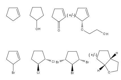 Design a synthesis of each compound from cyclopentane and any other ...