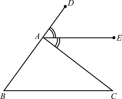 True or False: If the line which bisects an external vertical angle of ...