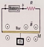 The circuit shown below is used to make a magnetic balance to weigh ...
