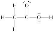 How many electrons are in a molecule of acetic acid (CH3COOH)? Draw the ...