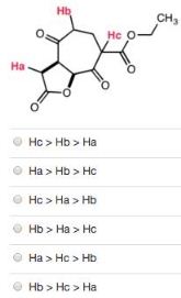 Rank the indicated Hs from most to least acidic. [{Image src ...