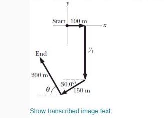 A person going for a walk follows the path shown in the figure, where ...