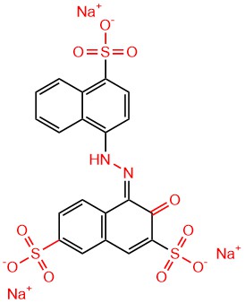 Draw the structure of red dye #2 (amaranth) and identify the polar ...