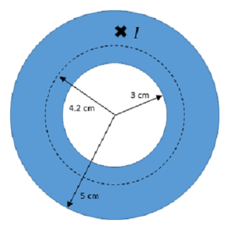 A 9-km-long cylindrical shell has a uniform current density. The total ...